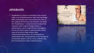 India methamatician | PPT