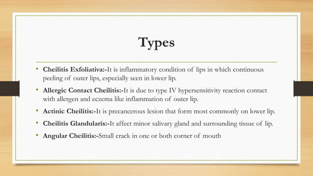 Cheilitis (Disorder of oral cavity) in which includes definition ...