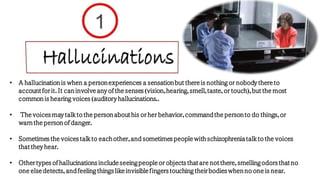 Schizophrenia disorder (psychiatric nursing) | PDF