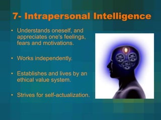 multiple intelligence theory of psychology | PPT