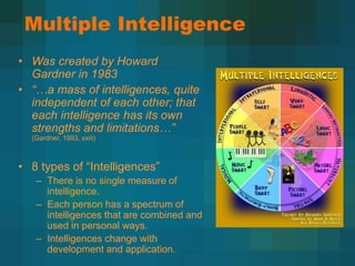 multiple intelligence theory of psychology | PPT