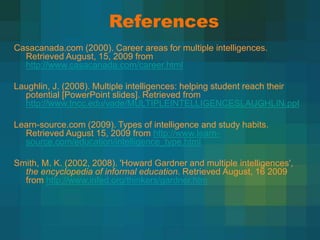 multiple intelligence theory of psychology | PPT