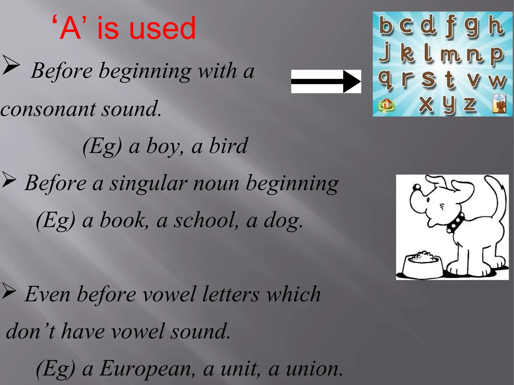An article is an Adjective like adjective | PPT