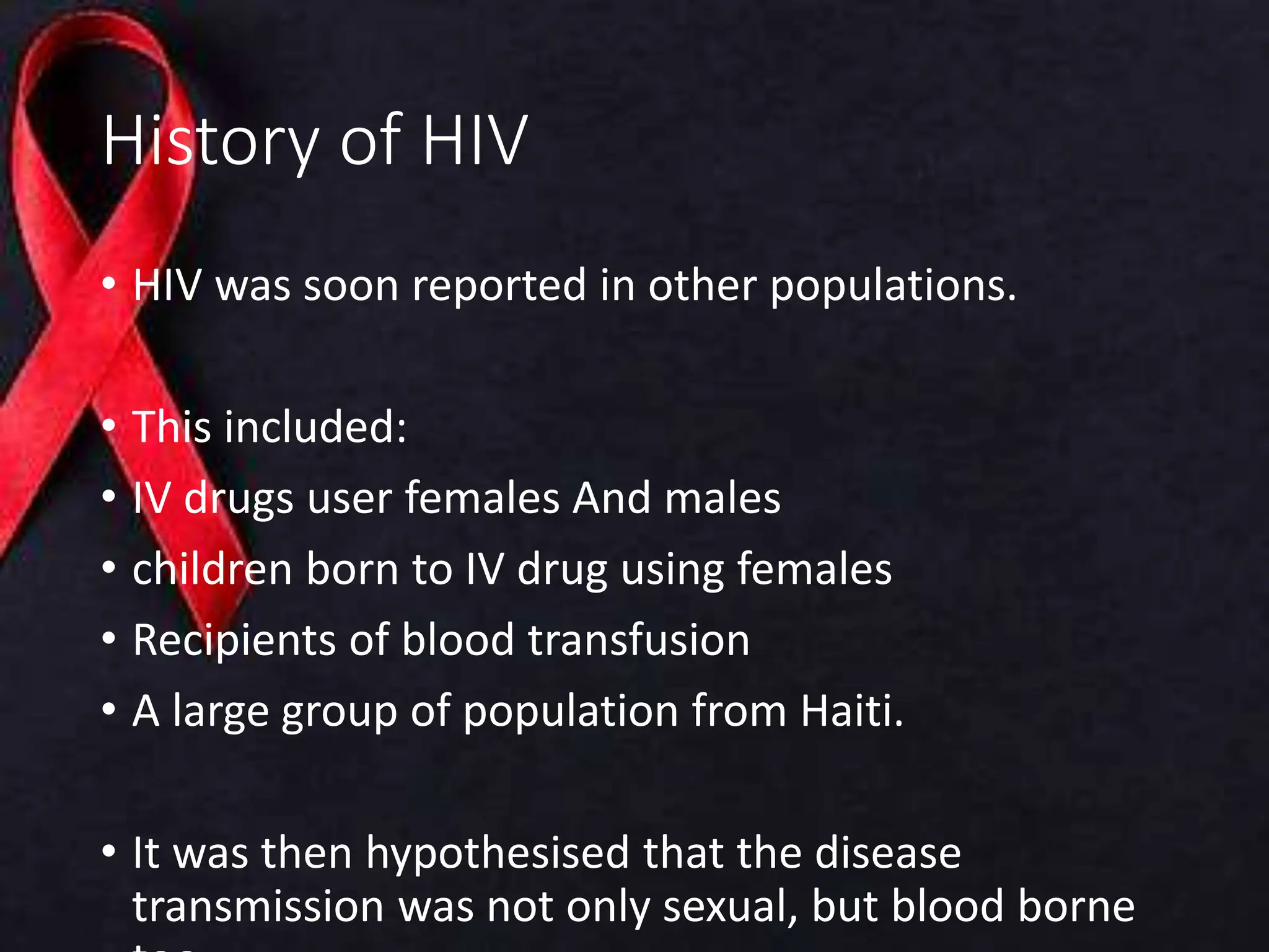 Tracing the History of HIV: Exploring Controversial Points | PPT