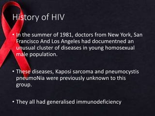 Tracing the History of HIV: Exploring Controversial Points | PPT
