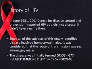 Tracing the History of HIV: Exploring Controversial Points | PPT