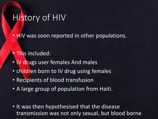 Tracing the History of HIV: Exploring Controversial Points | PPTX