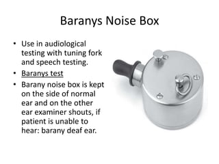 Ent instrument | PPTX | Ear, Nose and Throat Conditions | Diseases and ...