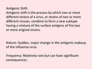 Antigenic structure of influenza virus, antigen drift and shift | PPTX