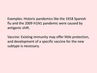 Antigenic structure of influenza virus, antigen drift and shift | PPTX