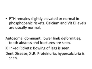 Classification of rickets: based on biochemical profile, Vitamin D ...