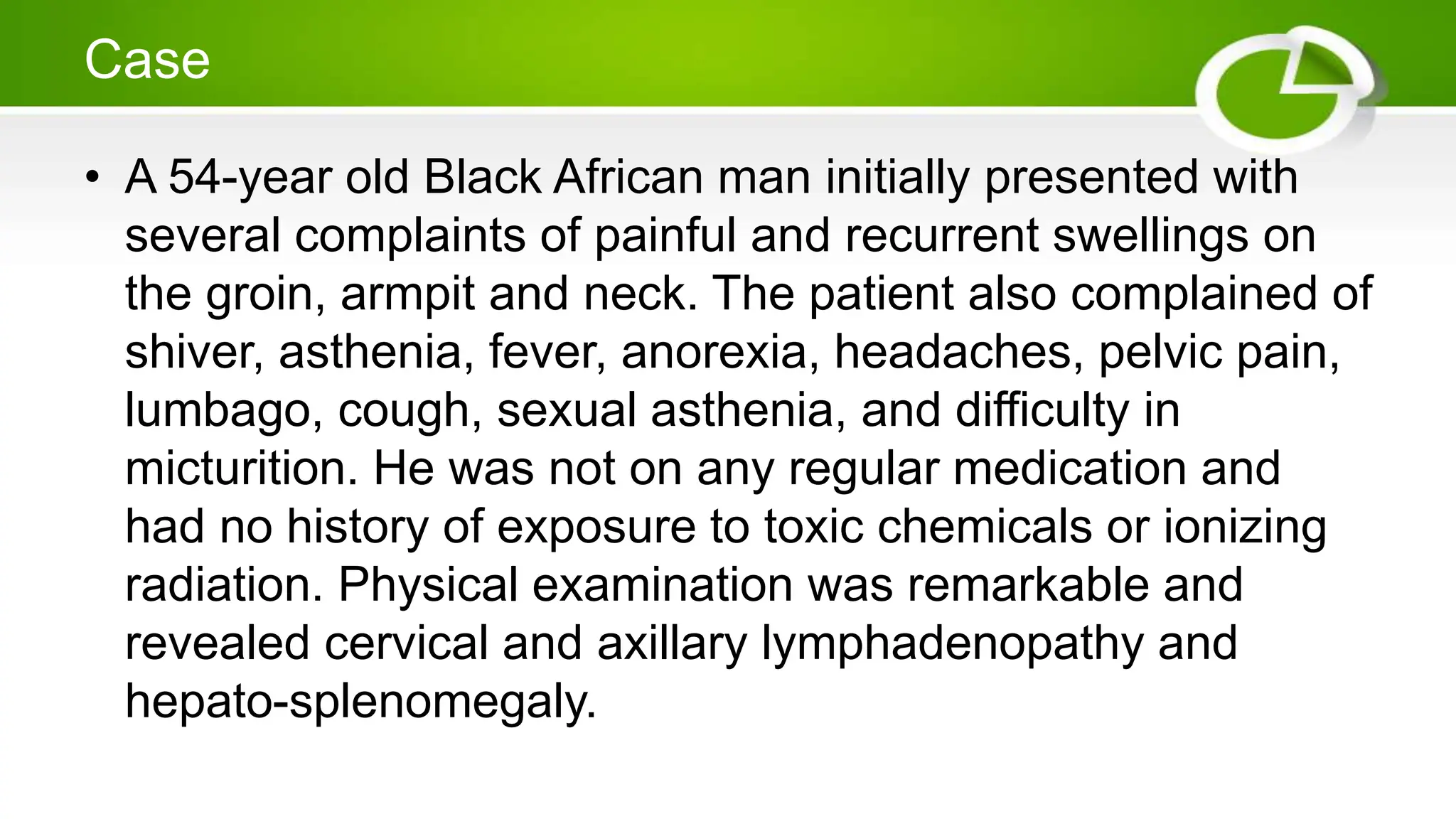 Chronic Lymphocytic Leukemia: case study | PPTX