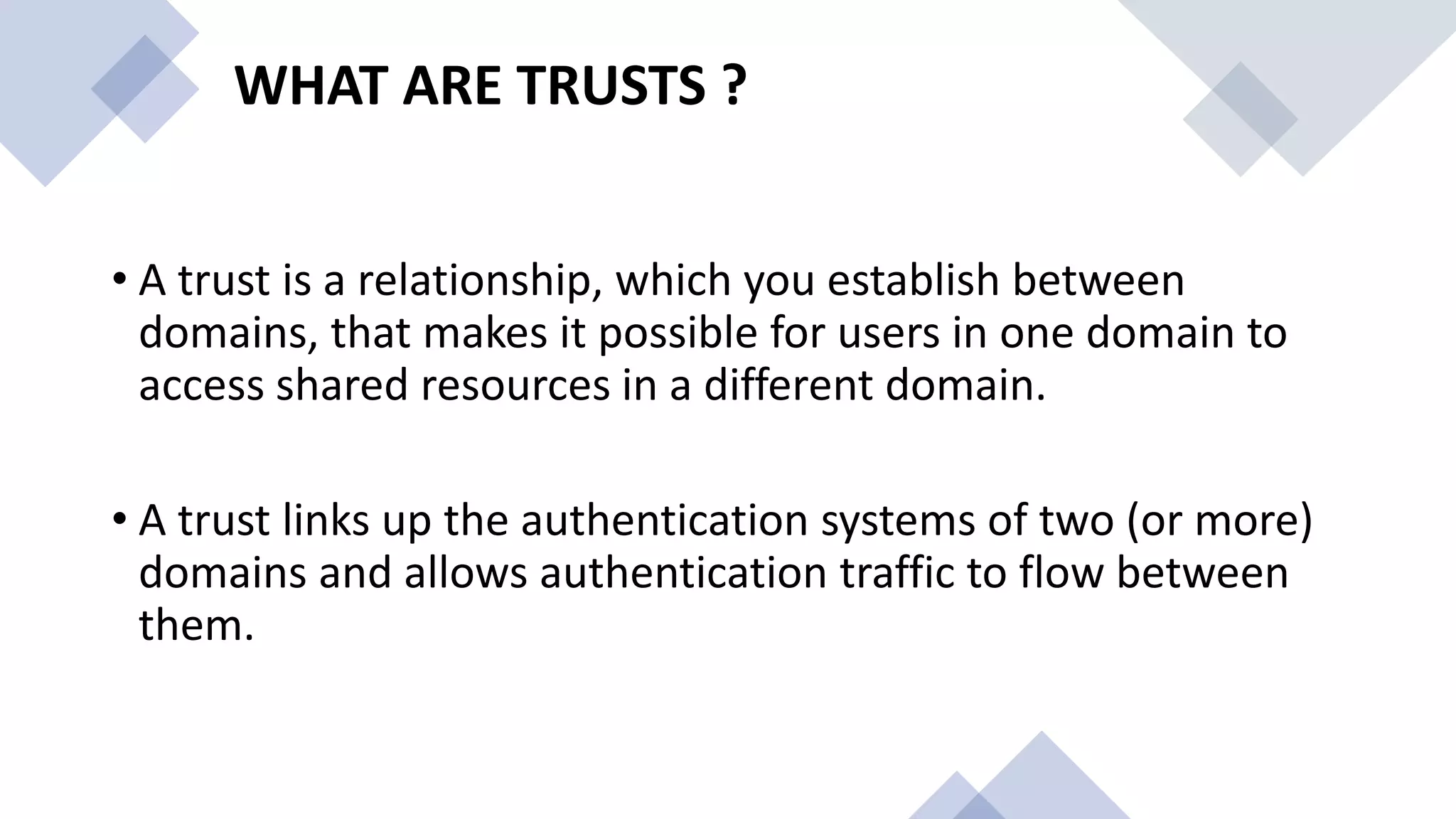 Active Directory Trusts | PPTX