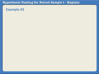 Null hypothesis for paired sample t-test | PPTX