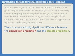 Null hypothesis for Single Sample Z Test | PPTX