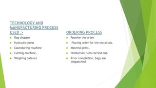 PROJECT ON PAPER BAG INDUSTRY | PPTX