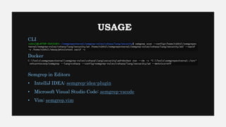 Lightweight static code analysis with semgrep | PPTX | Web Development | Internet