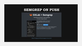 Lightweight static code analysis with semgrep | PPTX | Web Development | Internet