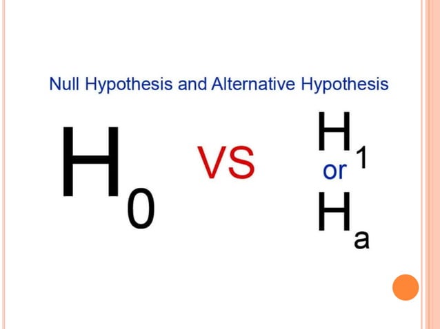 NULL AND ALTERNATIVE HYPOTHESIS.pptx | Physics | Science