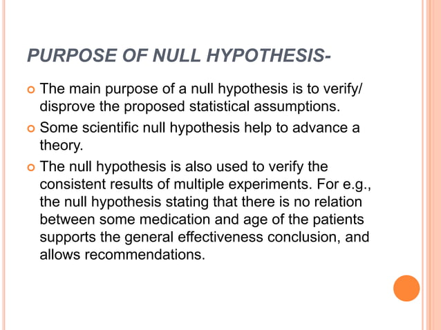 NULL AND ALTERNATIVE HYPOTHESIS.pptx | Physics | Science