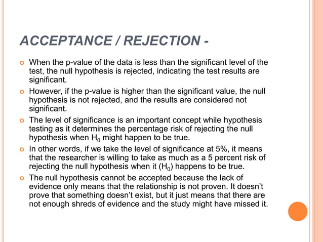 NULL AND ALTERNATIVE HYPOTHESIS.pptx | Physics | Science