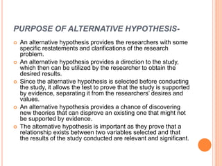 NULL AND ALTERNATIVE HYPOTHESIS.pptx | Physics | Science