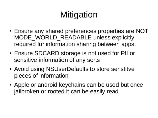 Owasp Mobile Risk M2 : Insecure Data Storage : null/OWASP/G4H Bangalo…