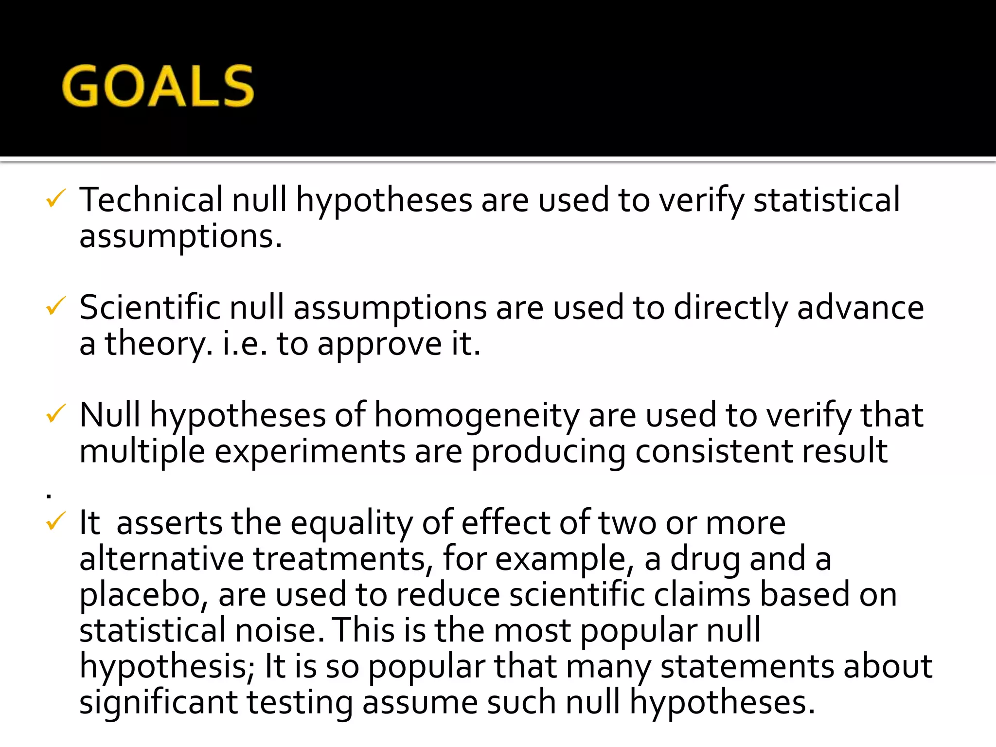 Null hypothesis AND ALTERNAT HYPOTHESIS | PPTX
