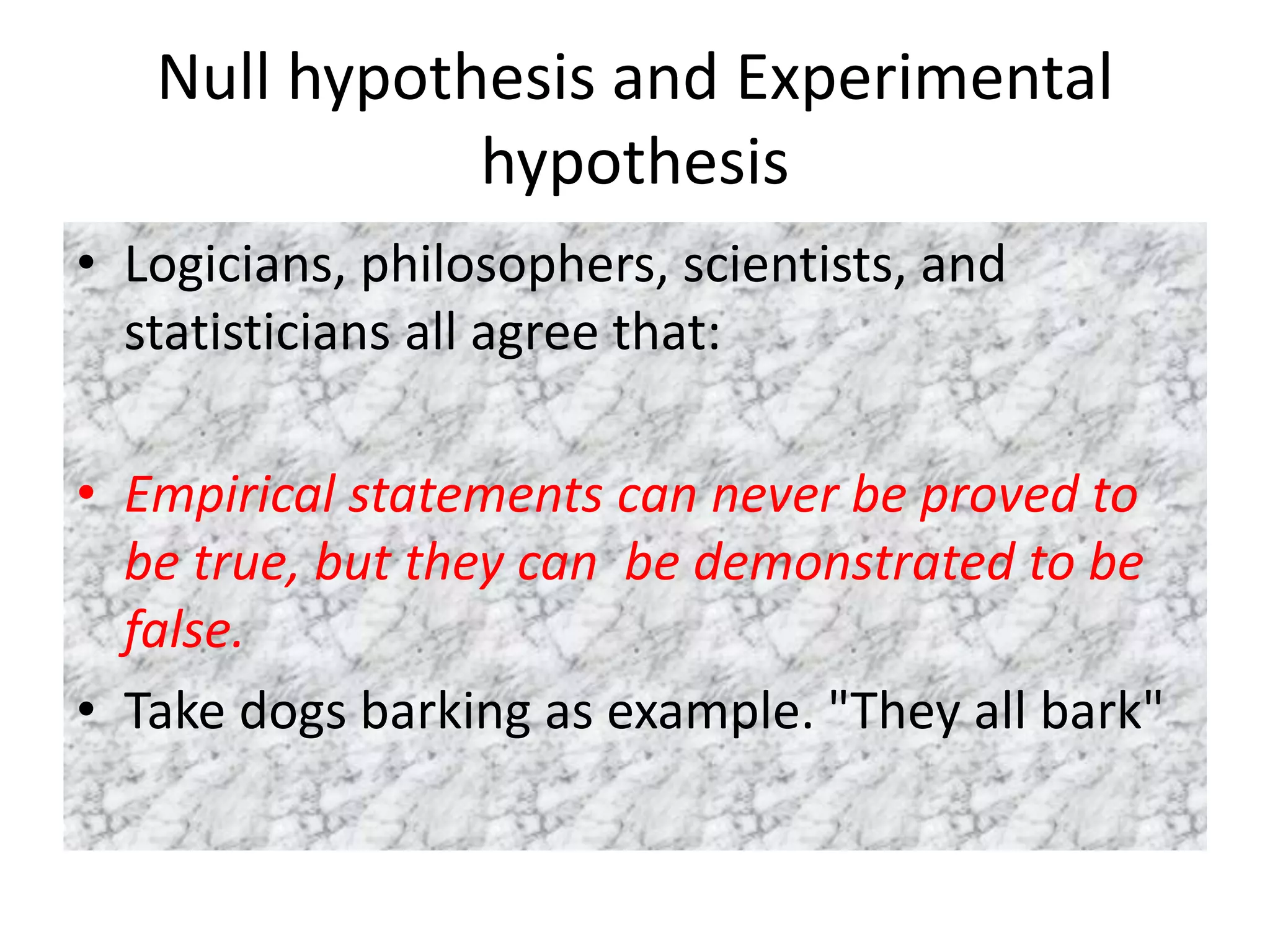 Null hypothesis | PPTX