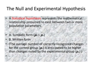 Null hypothesis | PPTX