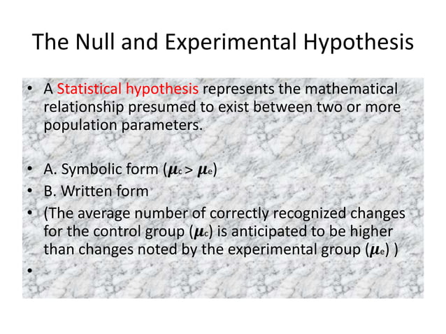 Null hypothesis | PPTX