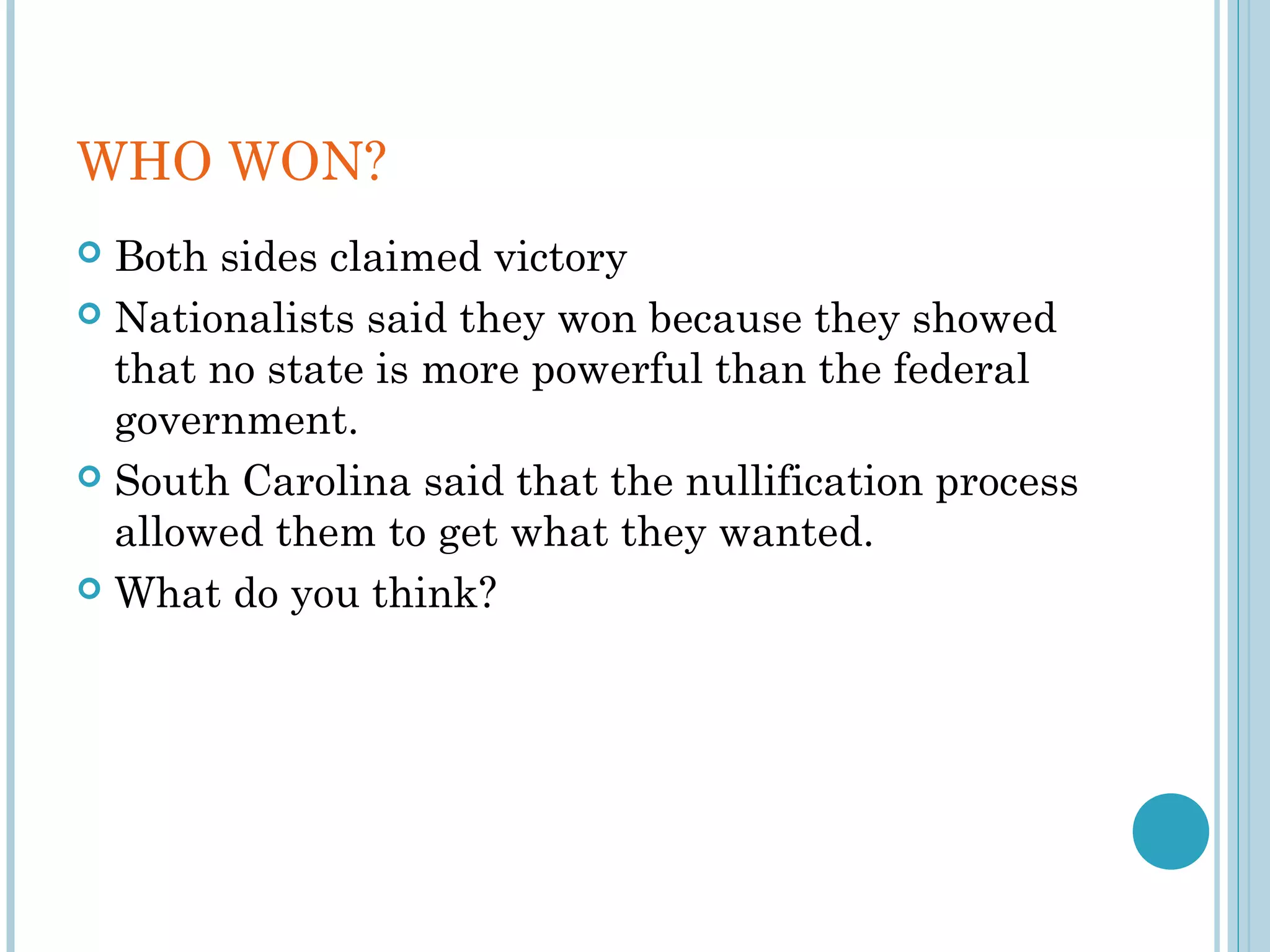 Nullification crisis | PPT