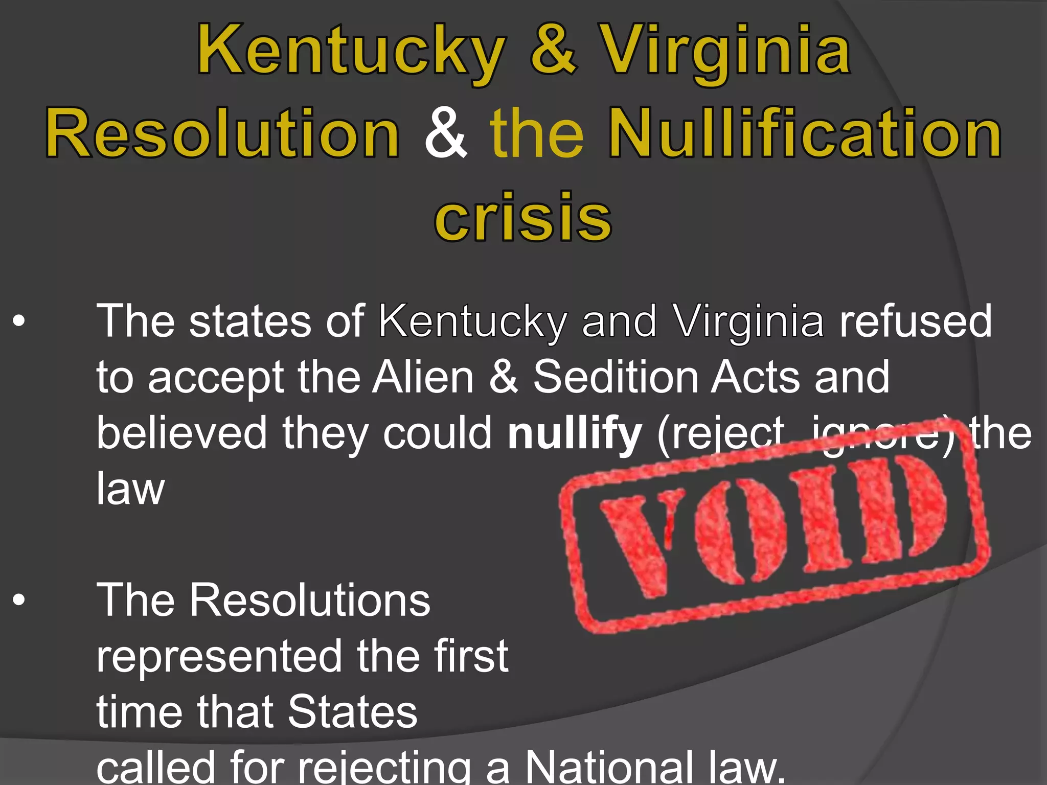 Nullification crisis ppt | PPTX | Political Issues & policy | Politics