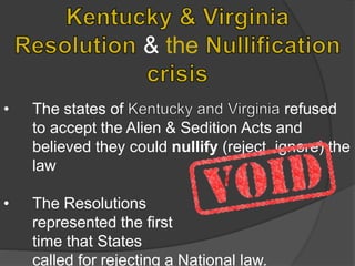 Nullification crisis ppt | PPTX | Political Issues & policy | Politics