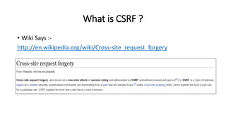 Its all about CSRF - null Mumbai Meet 10 January 2015 Null/OWASP Chapter | PPT