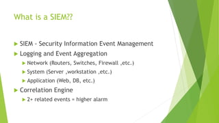 Security Information Event Management - nullhyd | PPTX