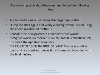 Salt Cryptography & Cracking Salted Hashes by fb1h2s | PPT