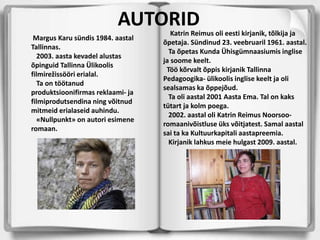 "Nullpunkt" ja "Haldjatants" | PPTX