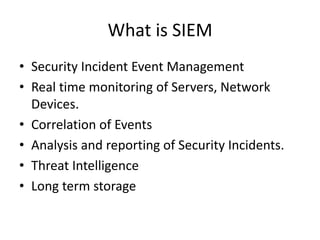 SIEM Architecture | PDF