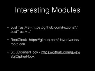 Null Xposed Framework internals and writing modules | PDF | Operating Systems | Computer ...