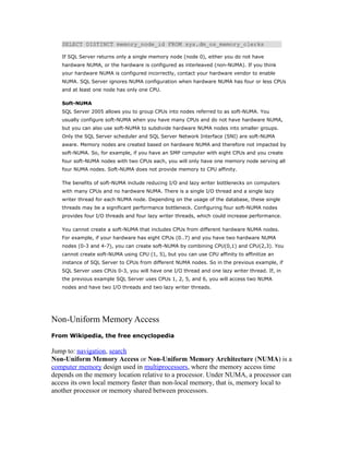 Numa (non uniform memory access) | PDF