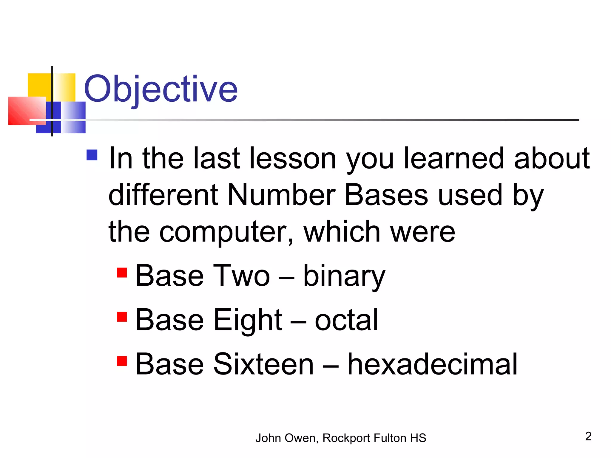 Number Base Part2 | PPT | Technology & Computing