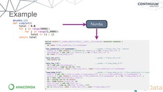 Numba: Flexible analytics written in Python with machine-code speeds ...