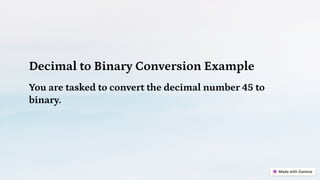 Number-Systems-and-Conversion(Decimal and Binary System) | PPT
