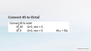 Number-Systems-and-Conversion(Decimal and Binary System) | PPT