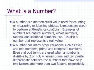 Number-Systems presentation of the mathematics | PPT