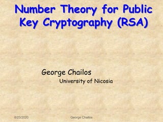 Number theoretic-rsa-chailos-new | PPT