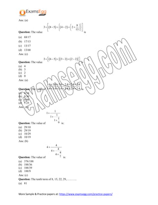 Basic Number Theory Questions for Practice by Examsegg | PDF