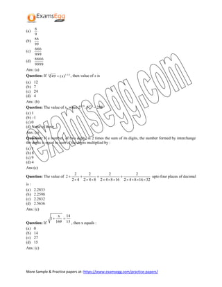 Basic Number Theory Questions for Practice by Examsegg | PDF