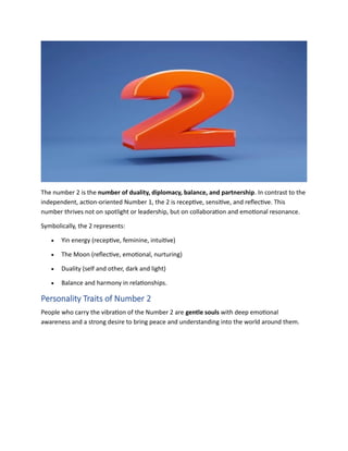 The True Meaning Behind Number 2 in Numerology | PDF